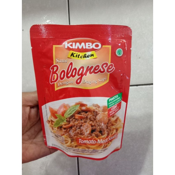 Jual KIMBO Kitchen saus Bolognese 200g dengan daging sapi. | Shopee ...