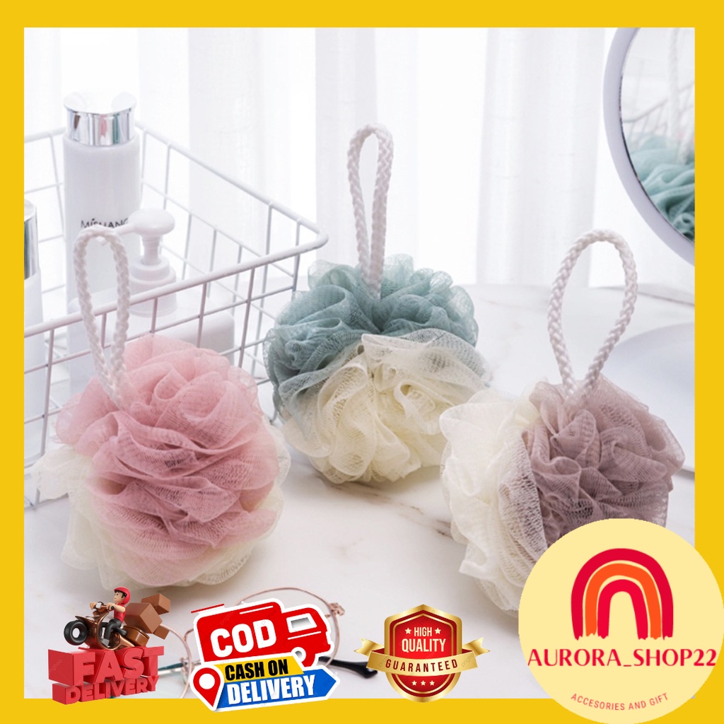 Jual [COD] SHOWER PUFF SPONS BUSA MANDI BESAR 2 SISI 2 WARNA IMPORT ...