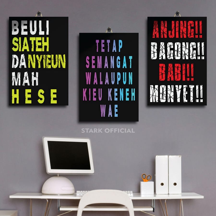 Jual POSTER KAMAR QUOTE SUNDA 20X30 KF6UJ/4LUGN/ PAJANGAN DINDING QUOTE ...