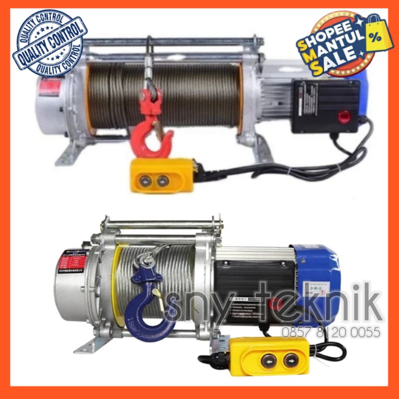 Jual Electric Hoist 1500 kg x 50 meter - Katrol Elektrik (1.5 Ton) 220 ...