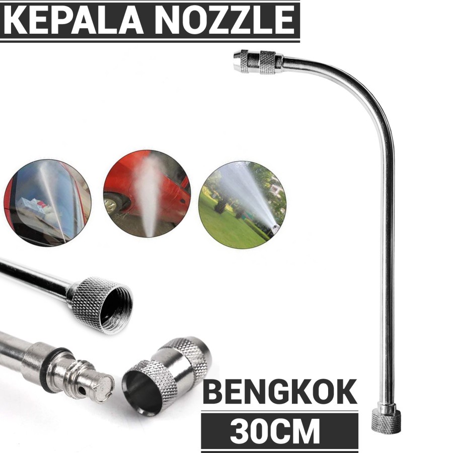 Jual Nozzle kepala stainless model Bengkok untuk Cuci AC Motor Mobil ...