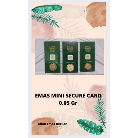 Jual Emas Mini Secure Card 0.05gr / gift LM / souvenir LM secure card 0 ...