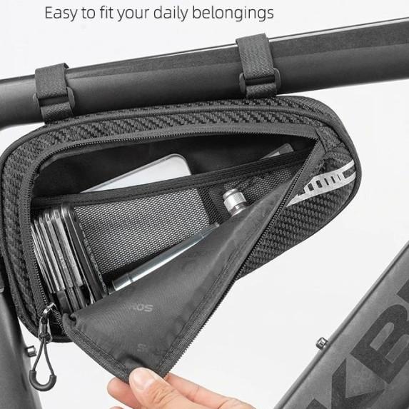 Jual Rockbros Tas Frame Sepeda MTB Roadbike Segitiga 1.2 L Carbon Look ...