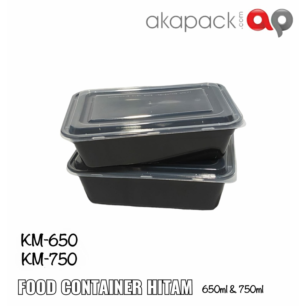 Jual Thinwall Easypack KM-650 Hitam Dan Km-750 Hitam Minimal 50 pcs / food container Hitam 650ml ...