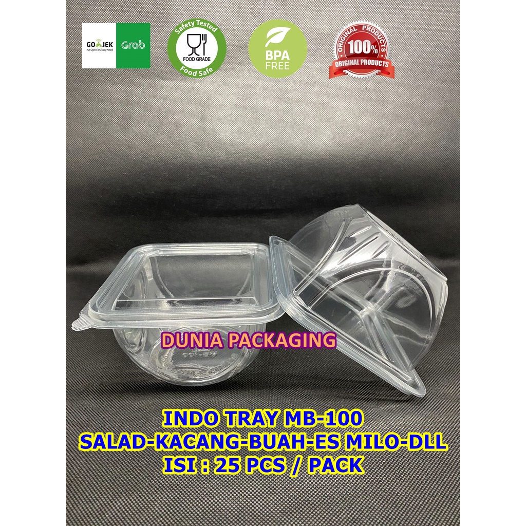Jual Mika Salad MB 100 isi 25 pcs / Tray MB100 Mika Buah - kacang - es milo medan yogurt ...
