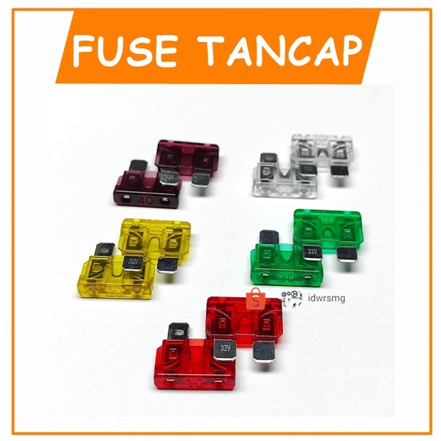 Jual Sekring Tancap Besar Fuse 10A 10a sekring mobil/inverter | Shopee ...
