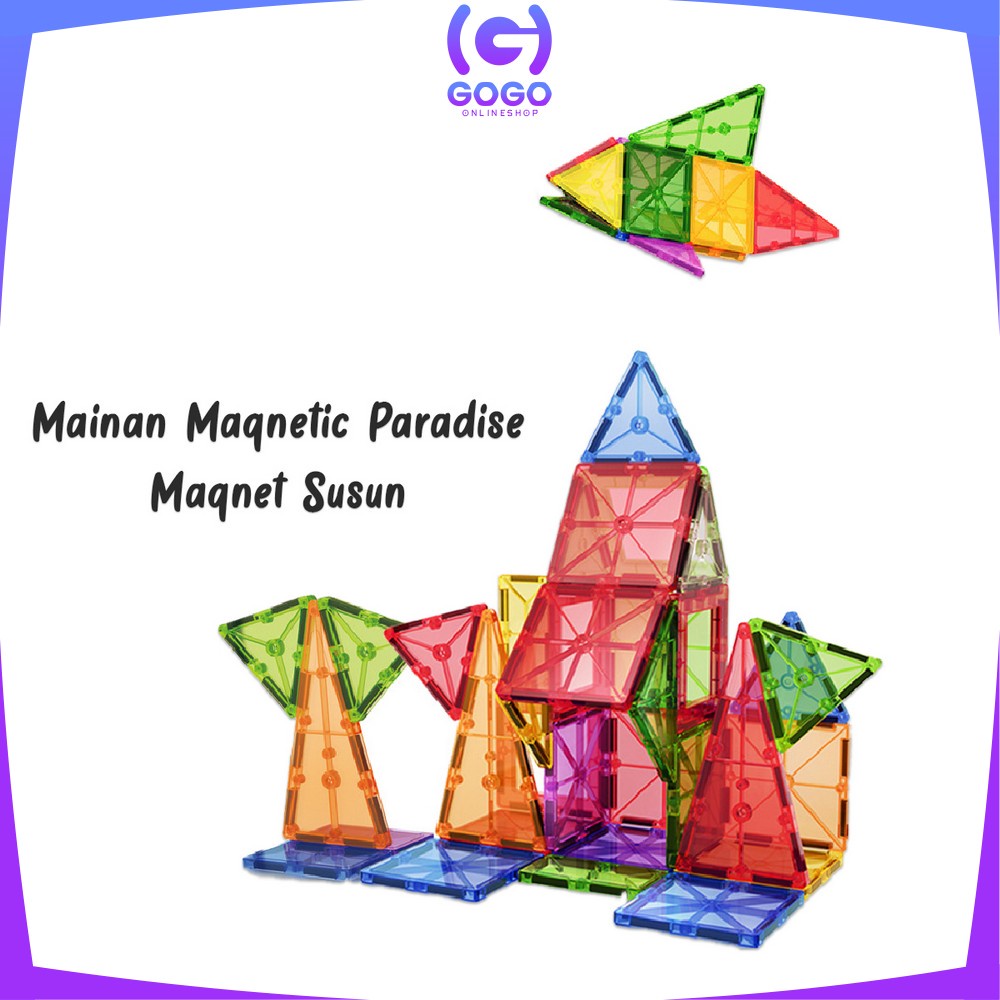 Jual GOGO-M63 Mainan Magnetic Paradise 3D 1807-1 ISI 15/28PCS Maenan ...