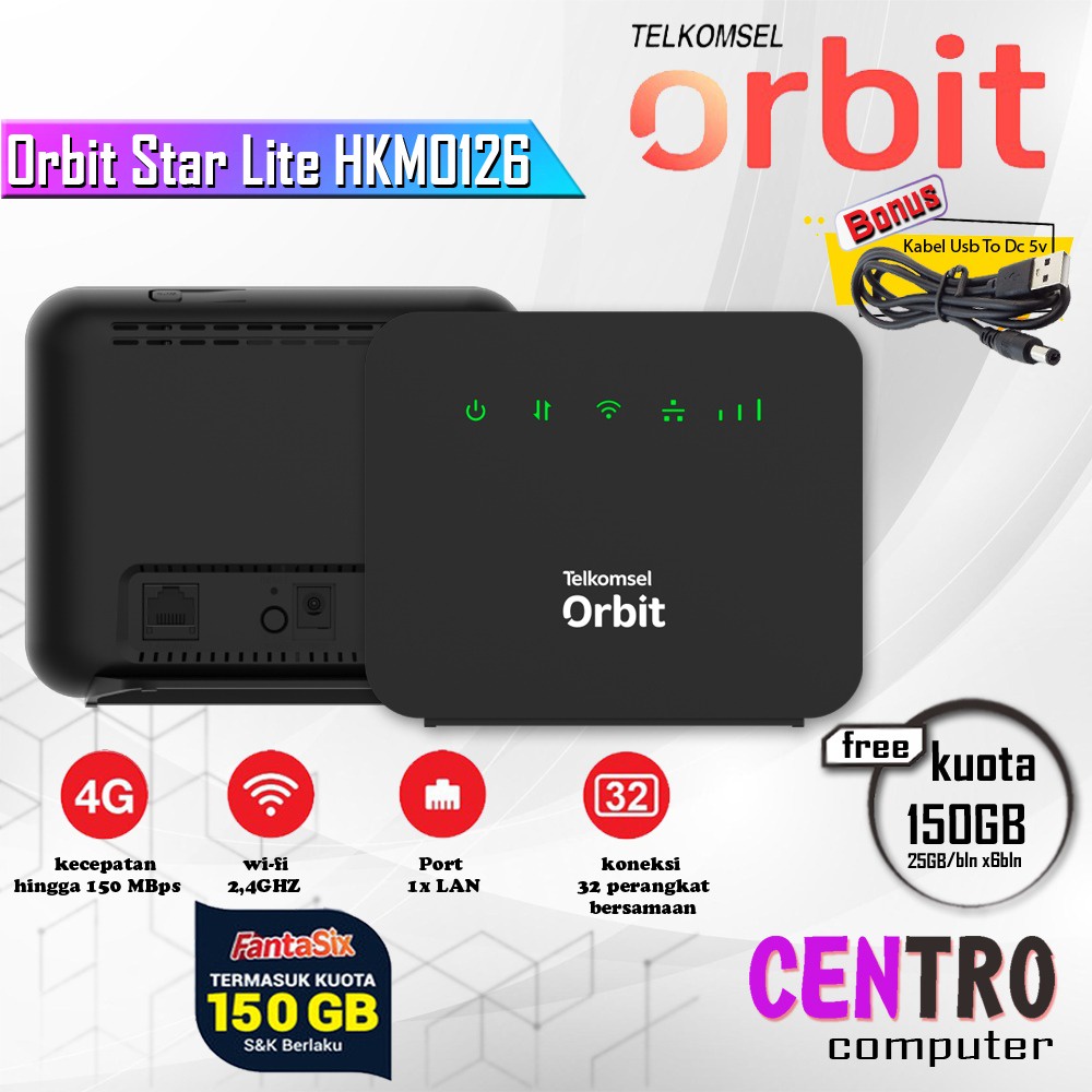 Jual Orbit Star Lite HKM0126 - Orbit Star Lite Modem WiFi 4G | Shopee ...