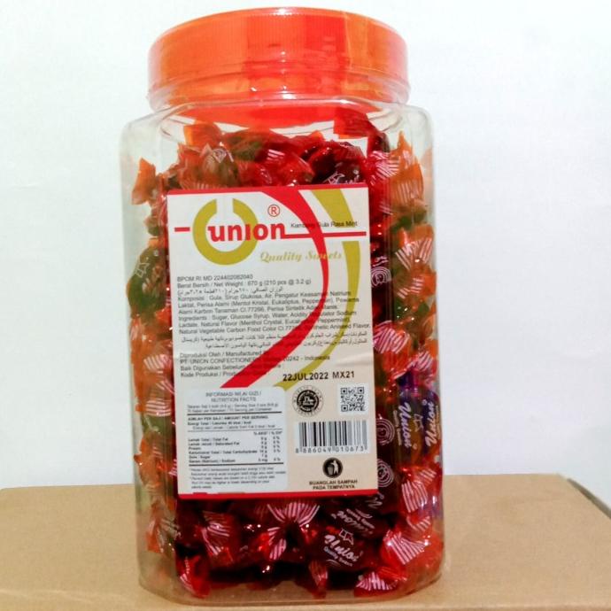 Jual TERMURAH Permen Union Mint Toples Isi 210 Pcs /PERMEN LUNAK/PERMEN ...
