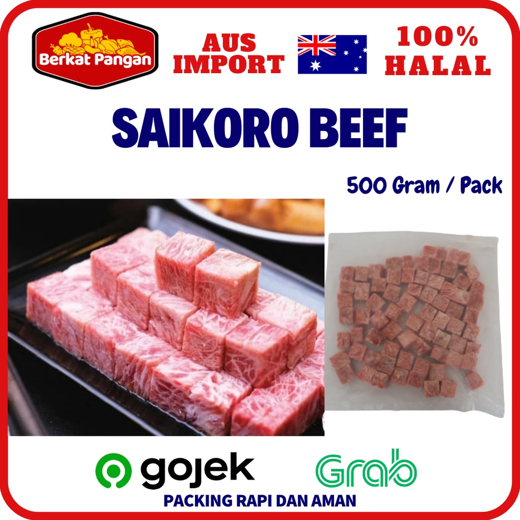 Jual SAIKORO BEEF CUBES 2cmx2cm Pack 500gr | Shopee Indonesia