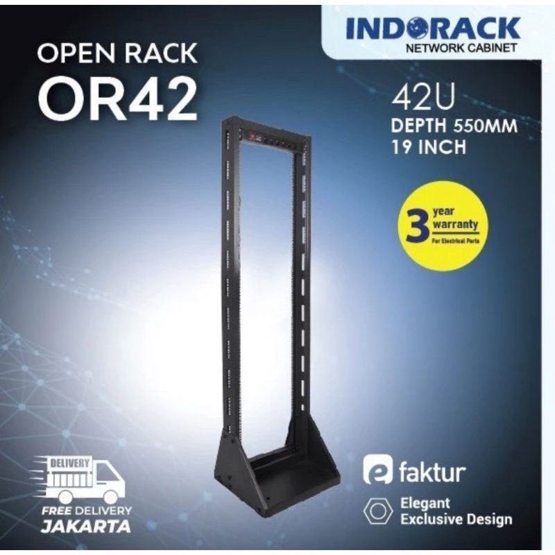 Jual OR42 42U Open Rack INDORACK Untuk Laboratorium Komputer Sekolah ...