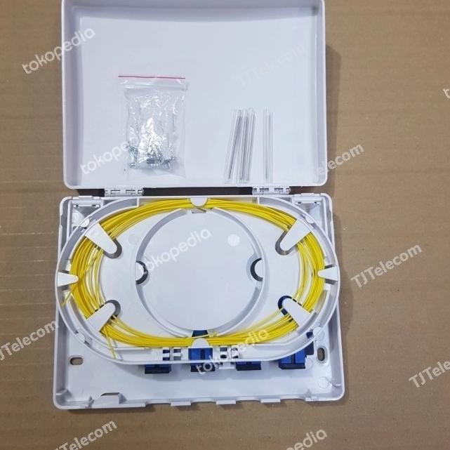Jual Roset optik / roset FTTH 4 core SC lengkap adaptor + pigtail ...
