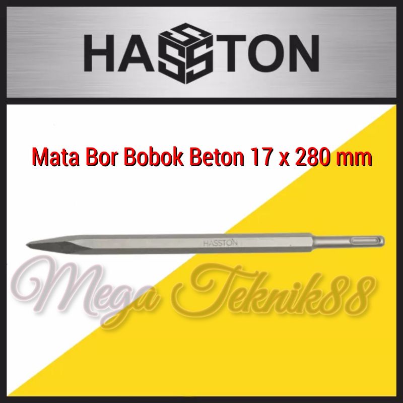 Jual MATA BOR BOBOK BETON 17 X 280 MM HASTON PROHEX POINTED CHISEL ...