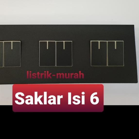 Jual Panasonic Saklar Isi 6 3gang WESJ78069B WESJ5931B Hitam Black 3 ...
