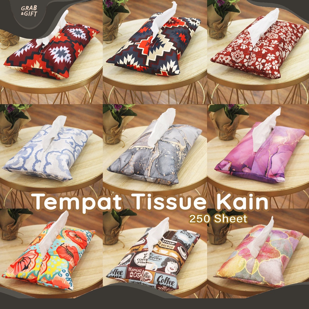 Jual SARUNG TISSUE Motif Print 250 Sheet 30 x 18 cm / Tempat Tisu Besar ...