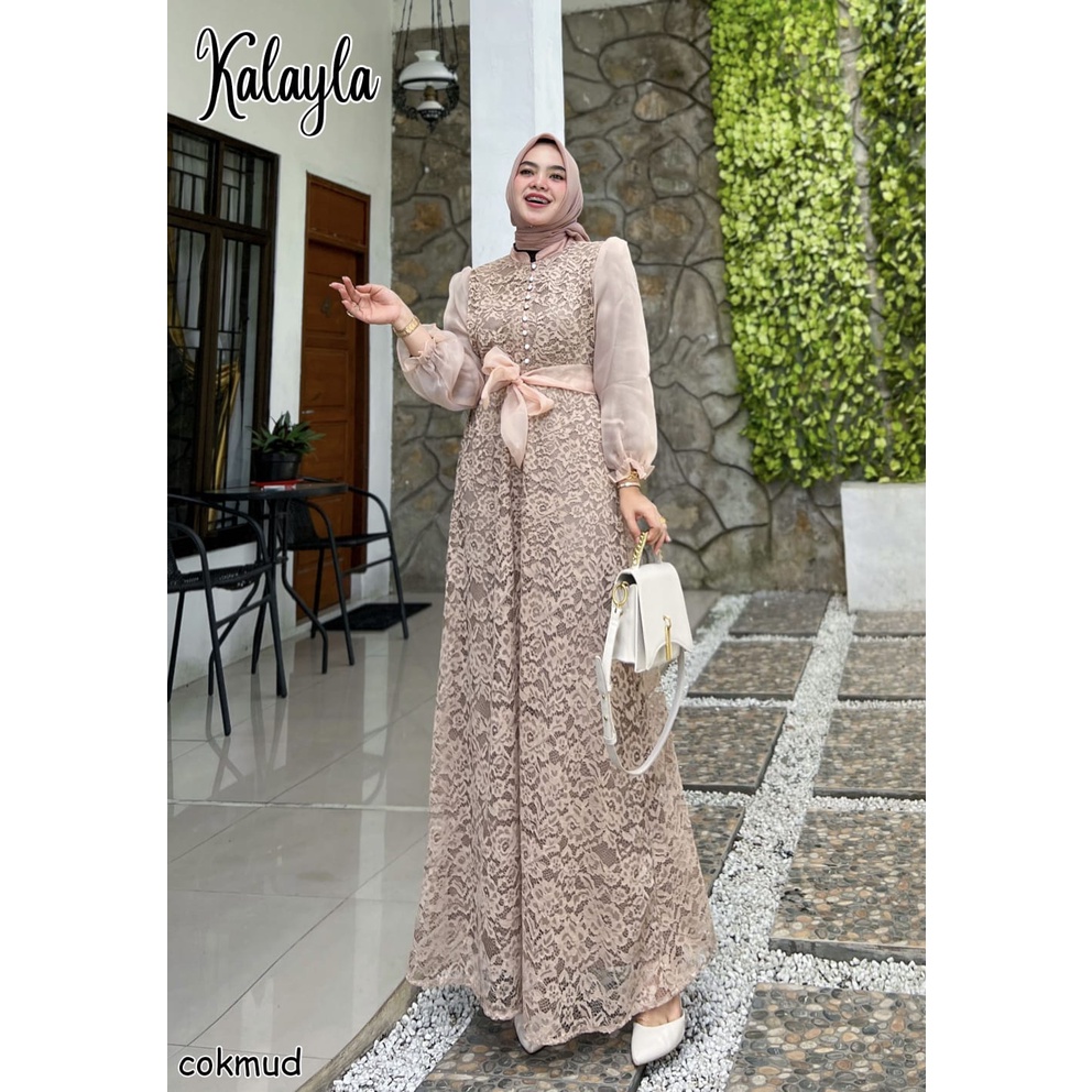 Jual KALAYLA Gamis busui pesta kondangan wisuda bridesmaid mewah muslim ...