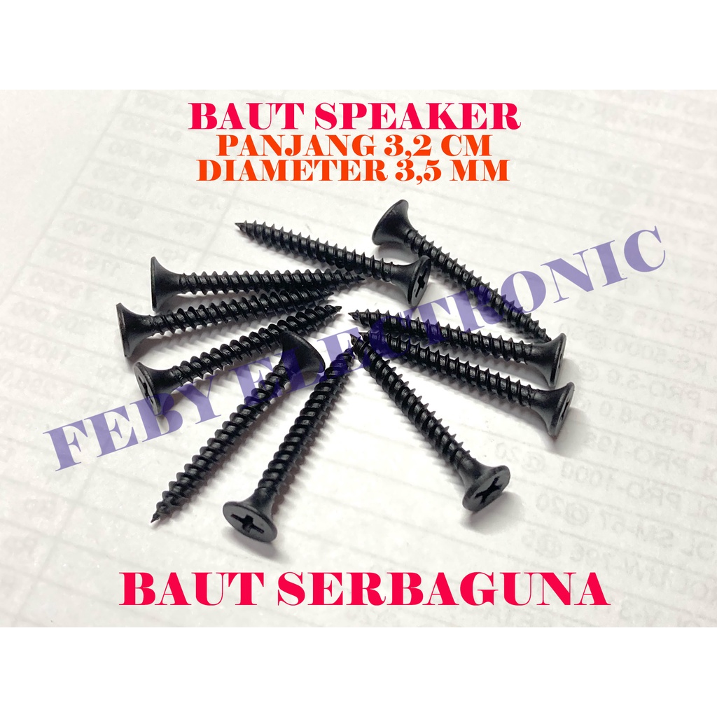 Jual BAUT SPEAKER 32MM X 3,5MM BAUT KASAR BAUT CAPIT RAM KUALITAS TOP 1 ...