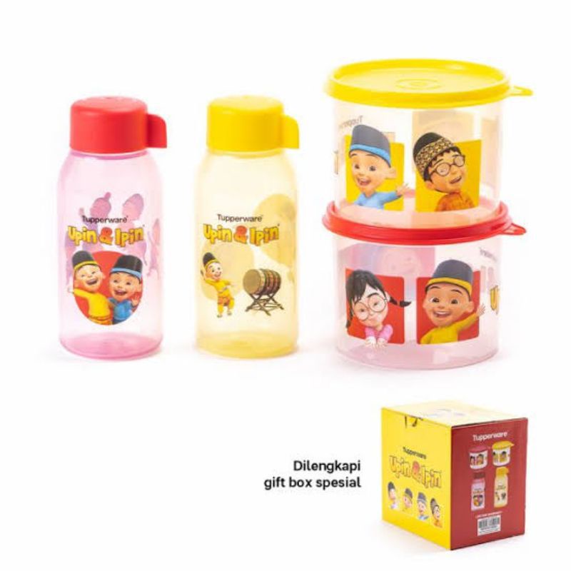 Jual Botol dan Wadah Makan Anak Lucu Upin Ipin Snack Set Tupperware ...