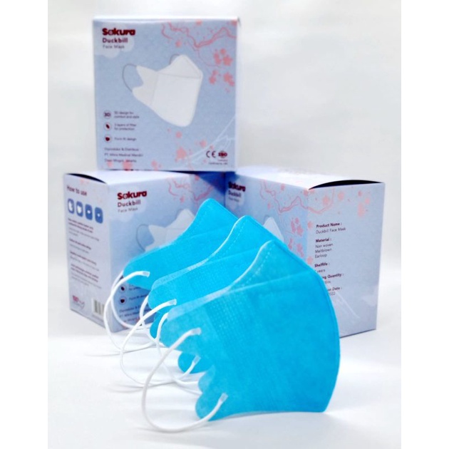 Jual DUCKBILL SAKURA FACE MASK 3 PLY ISI 50 PCS SEVEN PLUS ISI 50 PCS ...