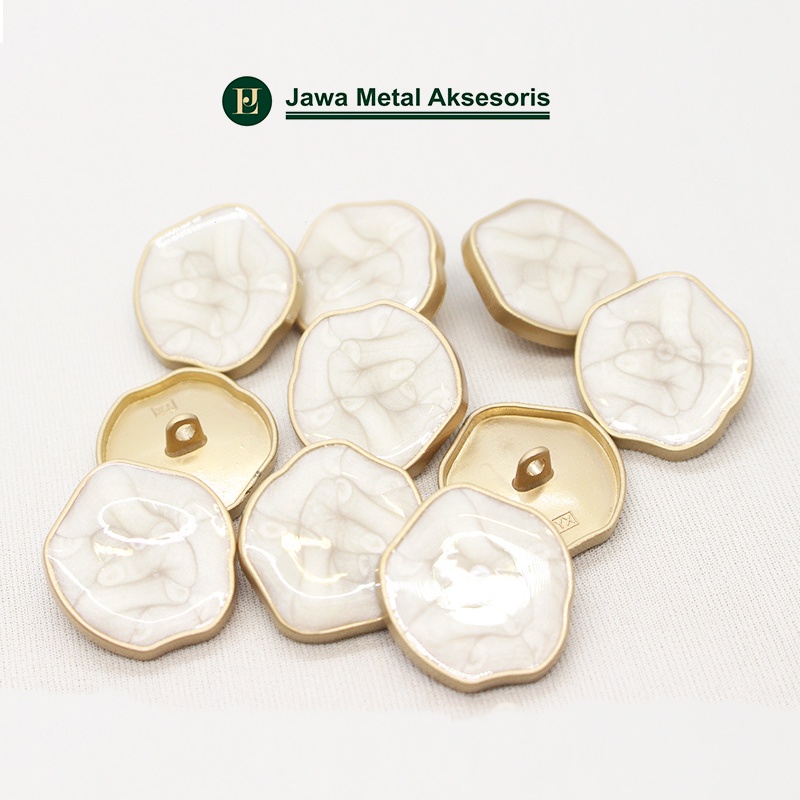 Jual Jawa Resin Button Kancing Resin Premium Warna Gold Aksesoris ...