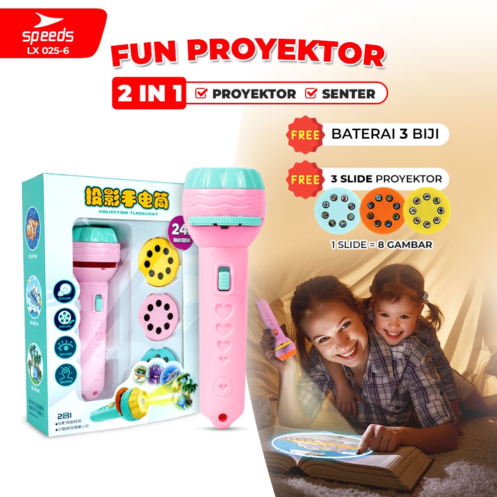 Jual SPEEDS Mainan Anak Senter Proyektor Fun Flashlight Mainan ...