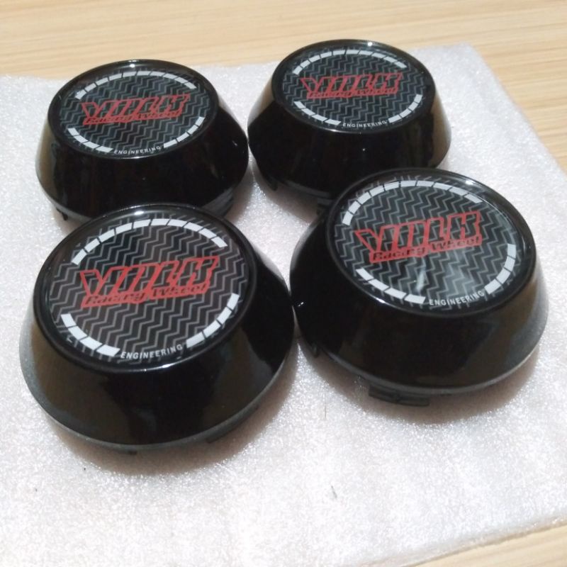 Jual Dop Roda Tutup Velg Racing Variasi Volk Kerucut Hitam Diameter 6 ...
