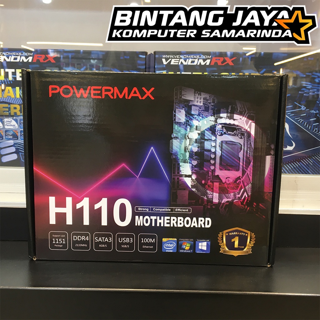 Jual Motherboard POWERMAX H110 NEL Intel LGA 1151 DDR4 | Shopee Indonesia