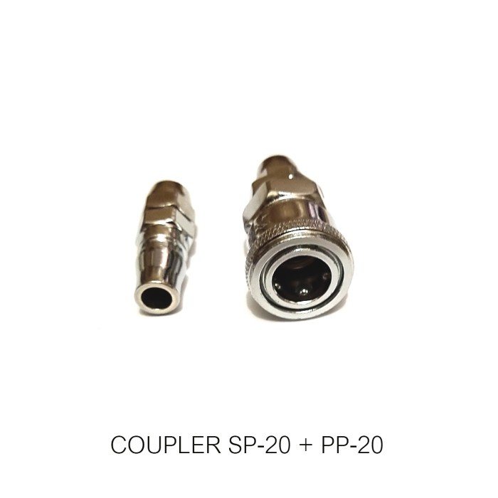 Jual 1 Set Quick Coupler SP PP20 Sambungan Selang Kompresor Recoil ...