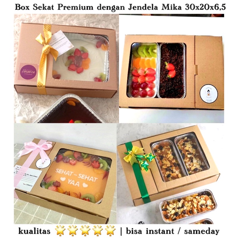 Jual Kotak Hampers Sekat Catering Premium & Jendela Kotak nasi premium / pudding / box catering ...