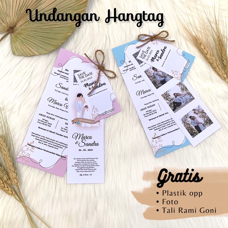 Jual Undangan Pernikahan Hang Tag Unik Elegan Simpel Termurah ...