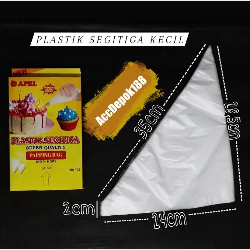 Jual ISI 100PCS PLASTIK SEGITIGA KECIL BESAR PIPING BAG UNTUK MENGHIAS ...