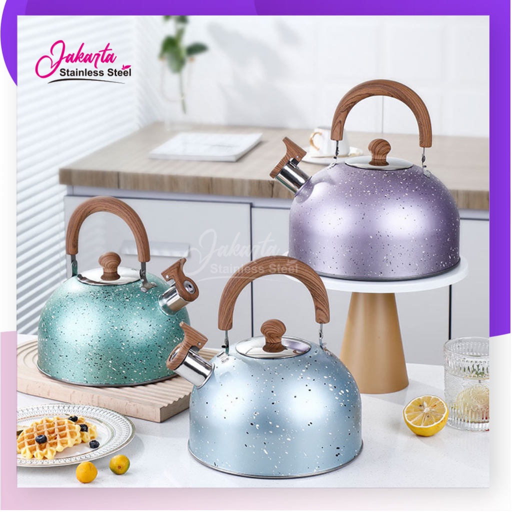Jual JSS - Teko Siul Metalik 3 Liter / 4 Liter Teko Pemanas Air Estetik Teko Siul Ketel Bunyi ...