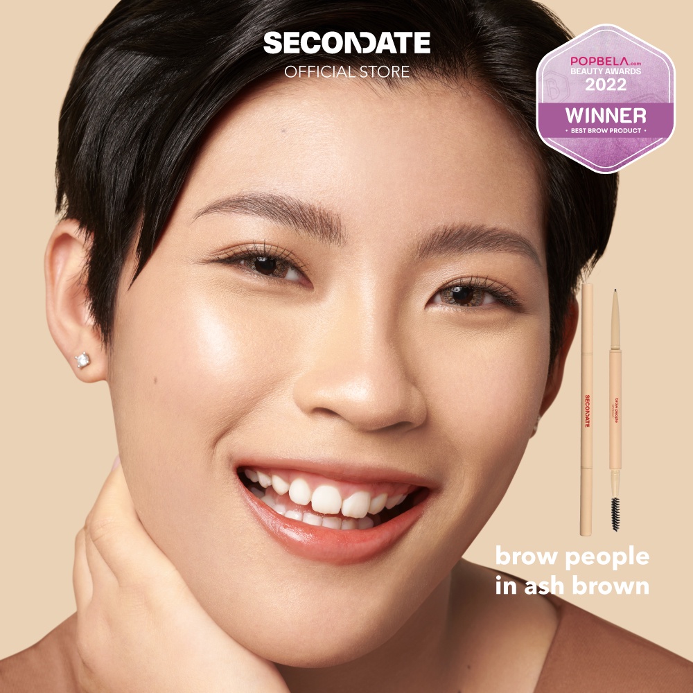 Jual SECONDATE Brow People Pencil in Ash Brown | Shopee Indonesia