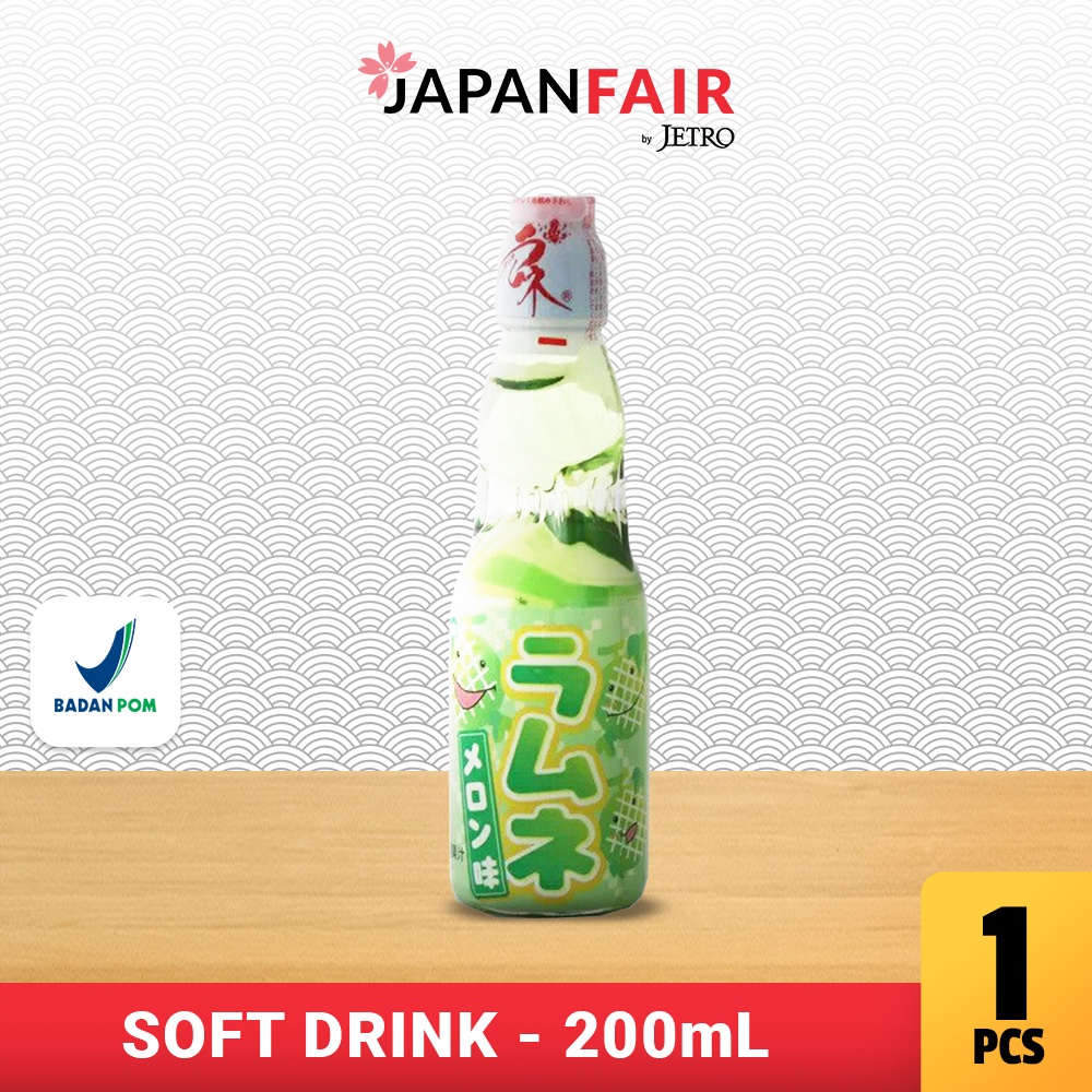Jual Soft Drink Soda Impor Jepang HATA RAMUNE Melon Minuman HATAKOSEN 200 ml | Shopee Indonesia