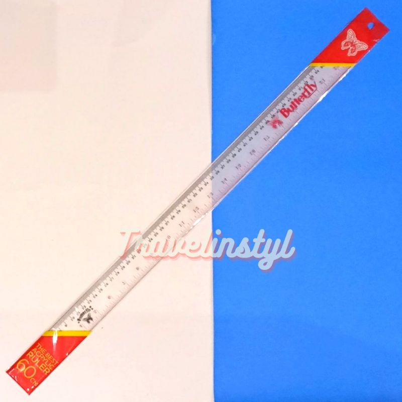 Jual Penggaris Mika Butterfly 60 cm | Shopee Indonesia