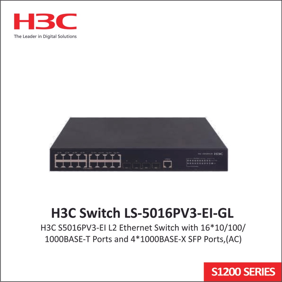 Jual H3C router LS-5016PV3 ethernet switch 16port with 4*1000BASE-X SFP ...