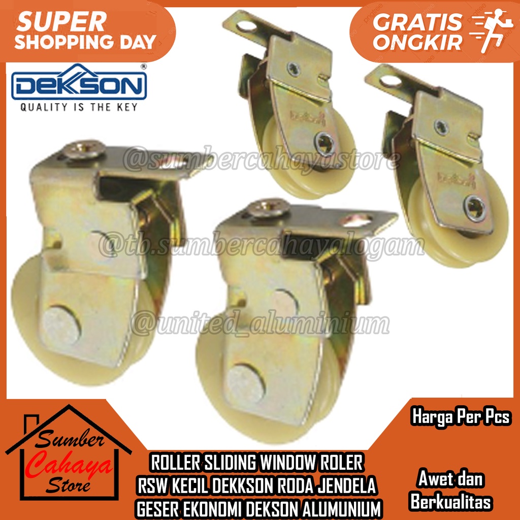Jual DEKKSON RSW Roller Sliding Window Kecil Roda Seliding Ekonomi ...
