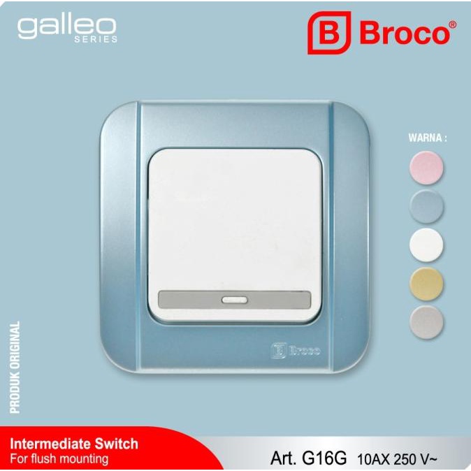 Jual BISA COD Broco Galleo G16G Saklar Silang /SAKLAR LAMPU/SAKLAR ON ...