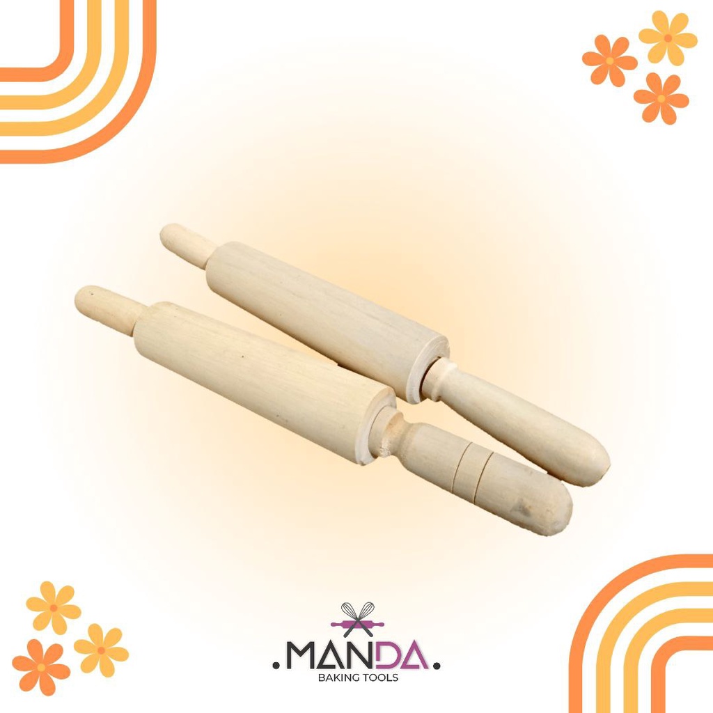 Jual Rolling Pin Kayu Pemipih Adonan Memutar / Tidak Memutar | Shopee ...
