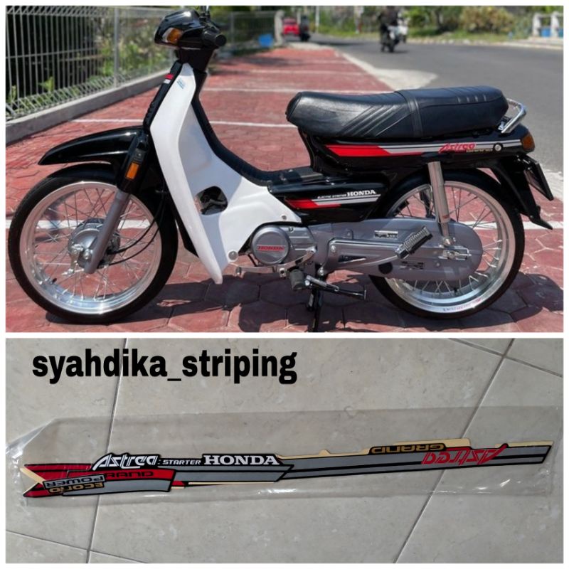 Jual STIKER STRIPING LIS BODY HONDA ASTREA GRAND BULUS 1992 MERAH ...