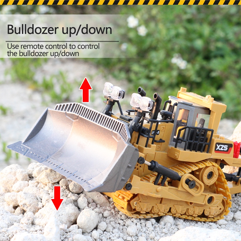 Jual Mainan RC Bulldozer 1:24 9CH Alloy Truck 2.4Ghz Remote Control ...