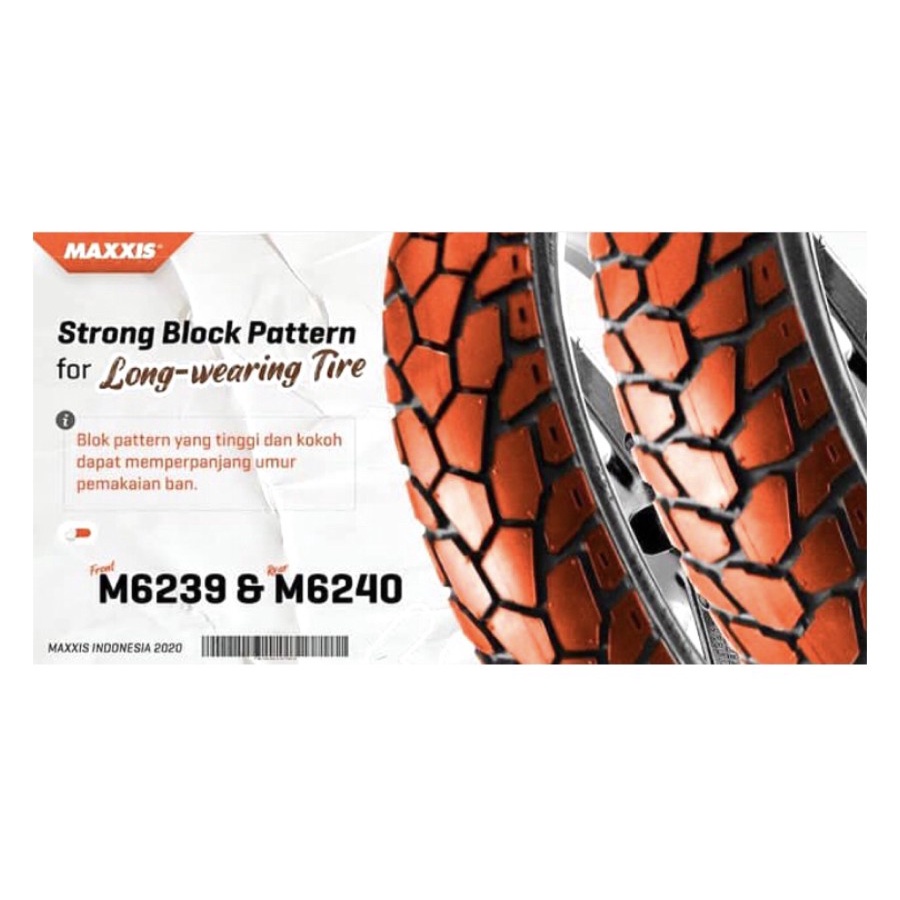 Jual Ban Maxxis M6239 M6240 Dual Purpose 80/90-14 + 90/90-14 (Paket ...