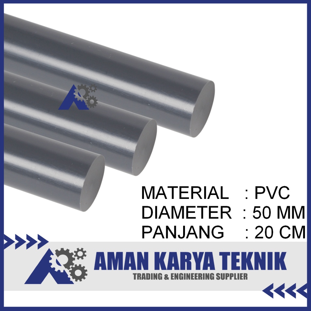 Jual Polyvinyl Chloride / PVC Batangan ( PVC Rod ) Dia. 50 mm x 200 mm ...