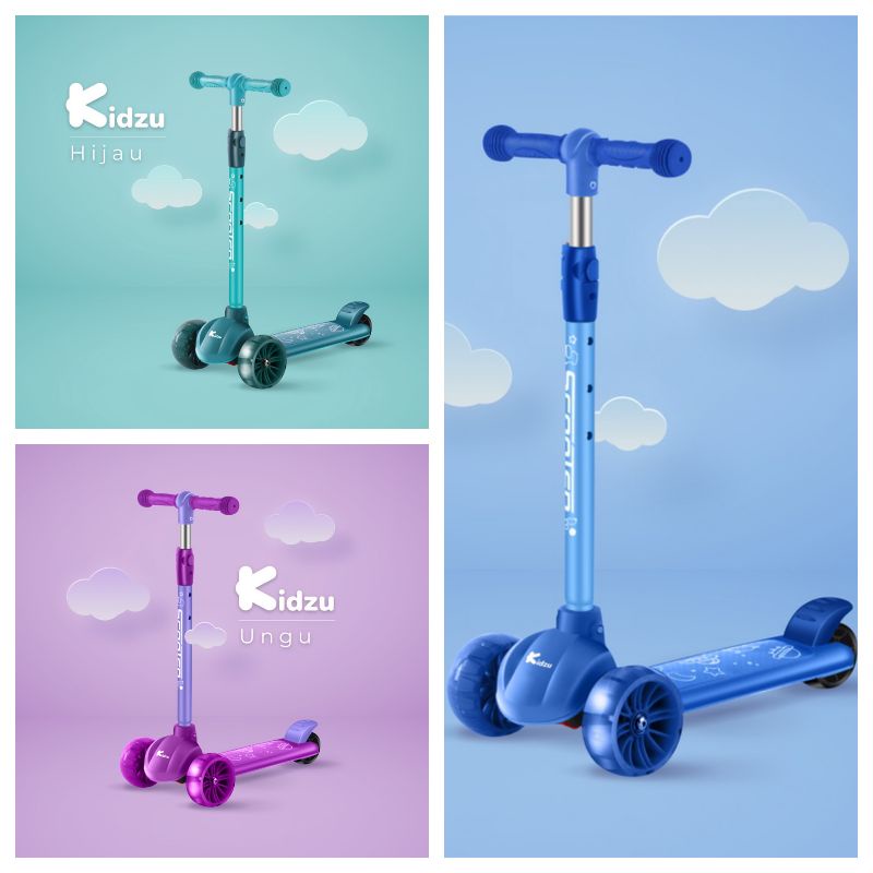 Jual Skuter / Otoped Kidzu Scooter Anak dengan Lampu | Shopee Indonesia