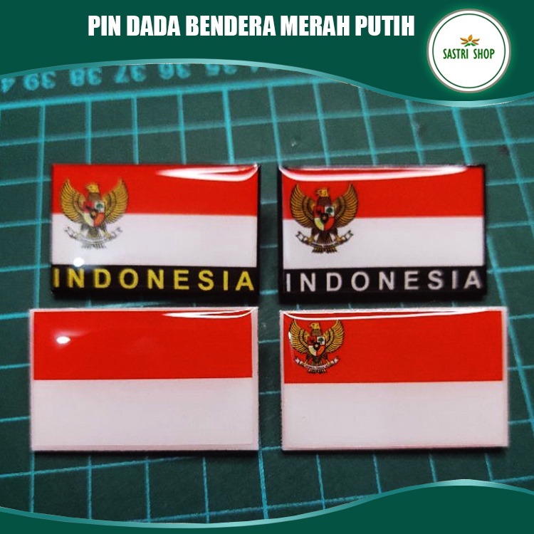 Jual PIN Dada Bendera Merah Putih PREMIUM Bahan Resin!! | Shopee Indonesia