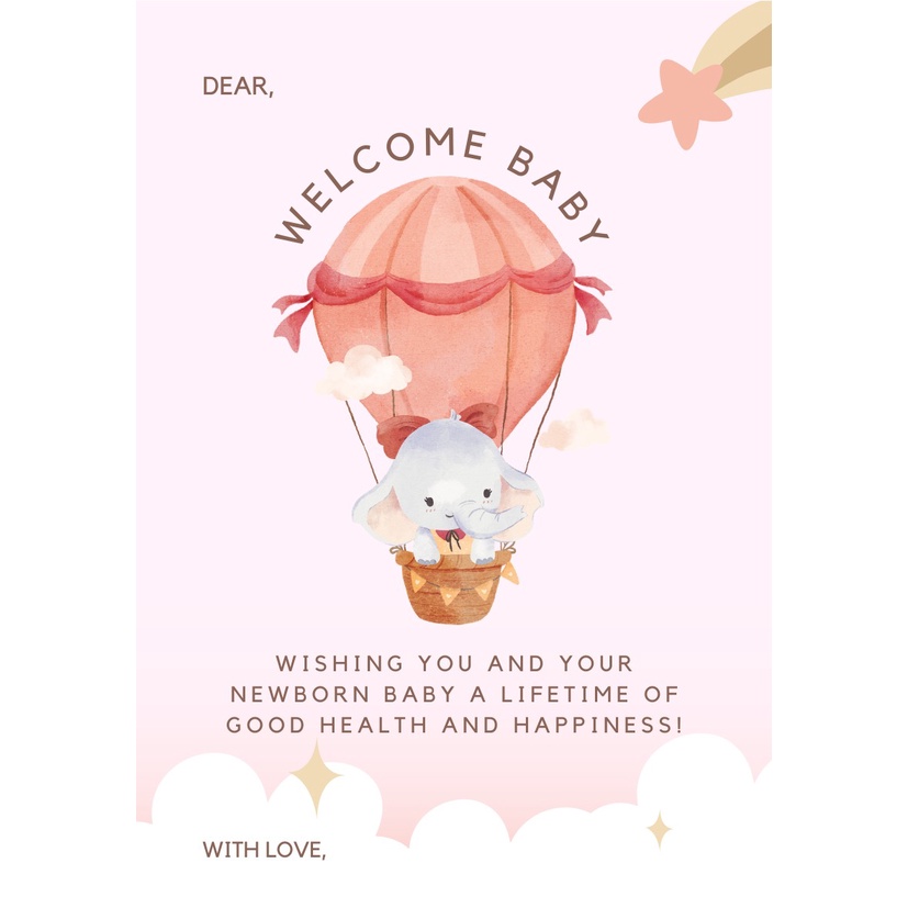 Jual Kartu Ucapan Lahiran / Newborn Card | Shopee Indonesia