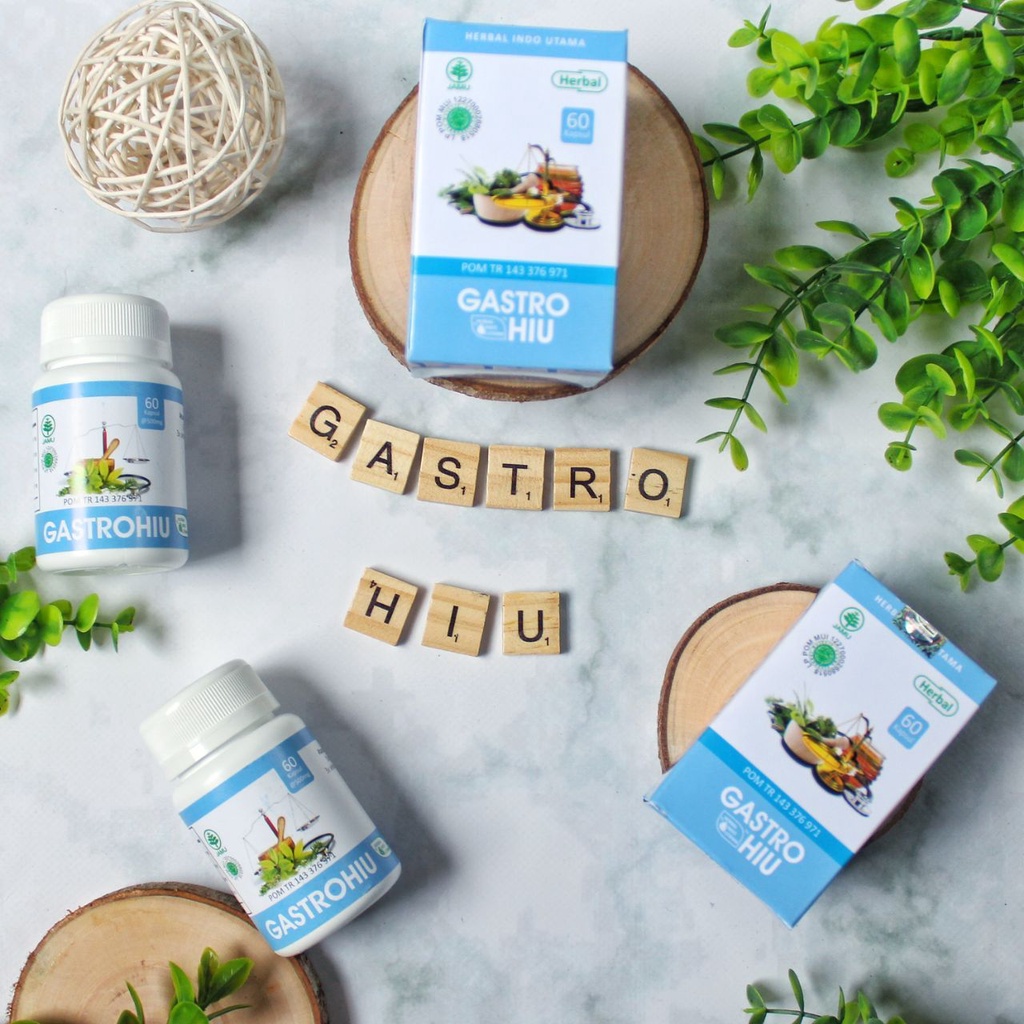Jual Gastro Hiu 60 Kapsul Obat Herbal Gerd Asam Lambung Maag | Shopee ...