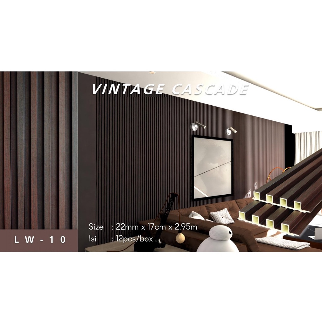 Jual Wallpanel LAIV PVC Dinding / Kisi Kisi Wall Panel / WPC Dinding Kayu | Shopee Indonesia