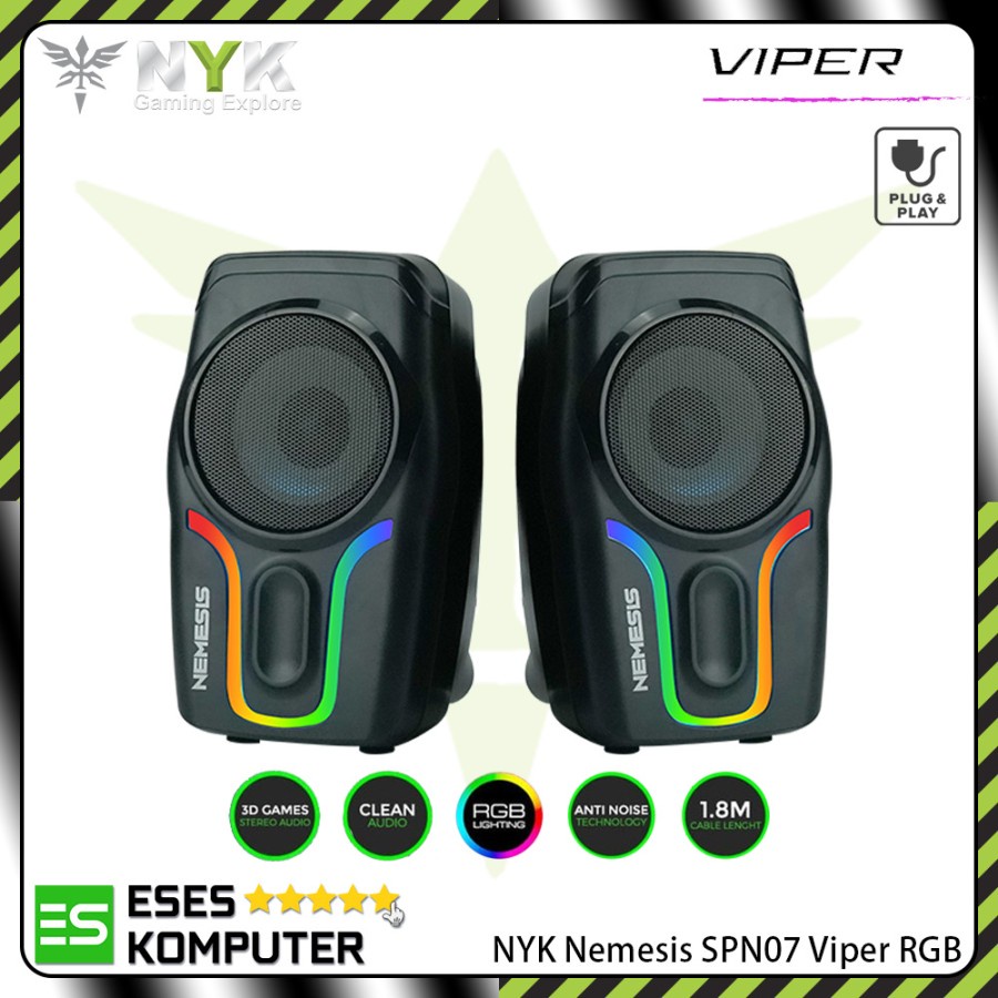 Jual Speaker Gaming NYK Nemesis SP-N07 SPN07 Viper - RGB Lightning - Resmi | Shopee Indonesia