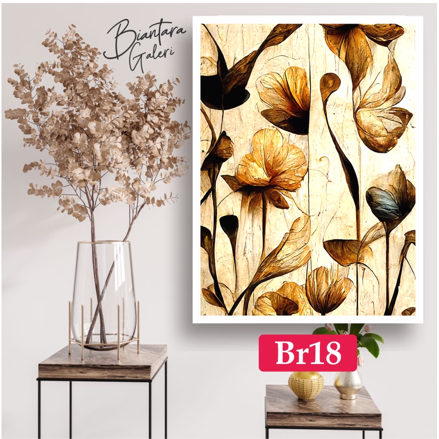 Jual NEW! BIANTARA (30X40 CM) UKURAN JUMBO BUNGA REALISTIK ABSTRAK ...